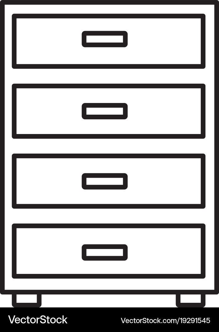 Office cabinet isolated Royalty Free Vector Image