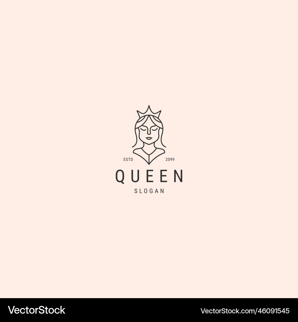 Queen logo Royalty Free Vector Image - VectorStock