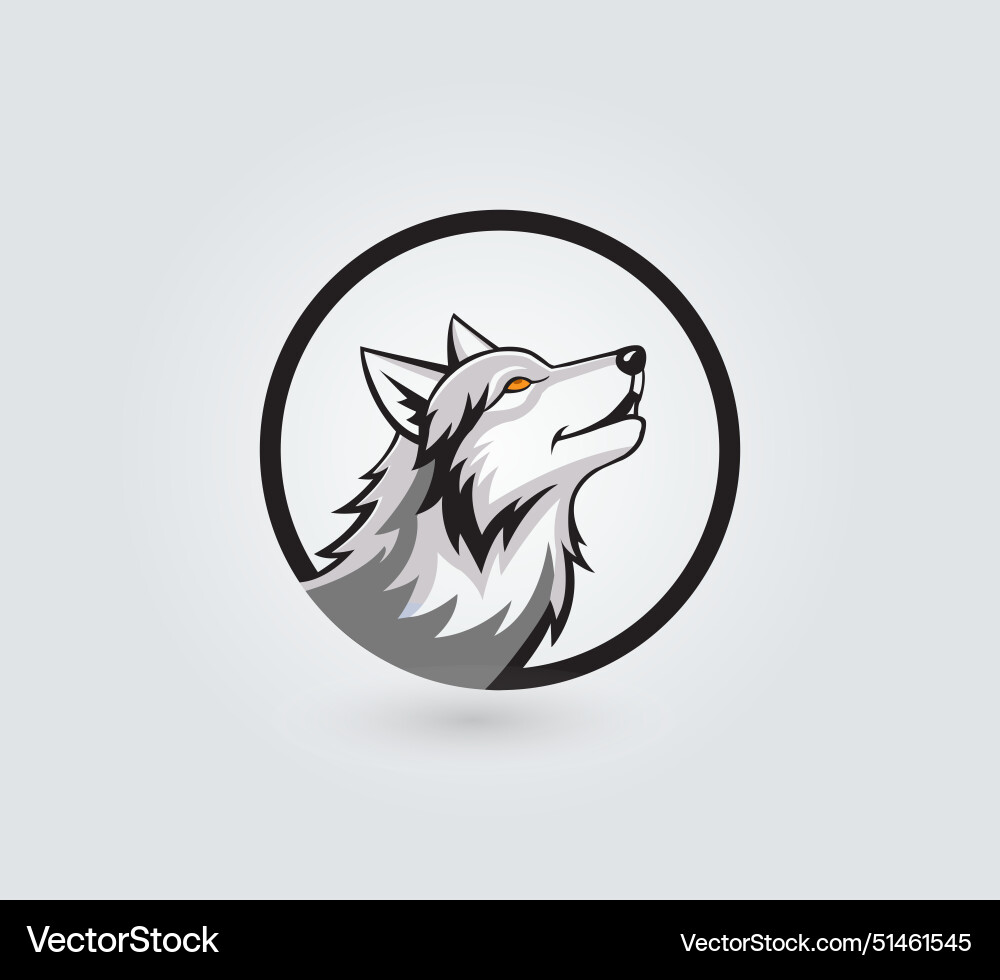 Wolf logo design template Royalty Free Vector Image