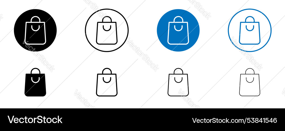 Bag icon set Royalty Free Vector Image - VectorStock