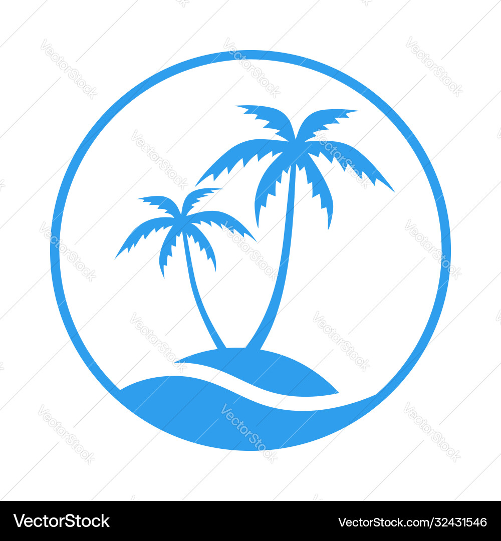 Coconut tree Royalty Free Vector Image - VectorStock