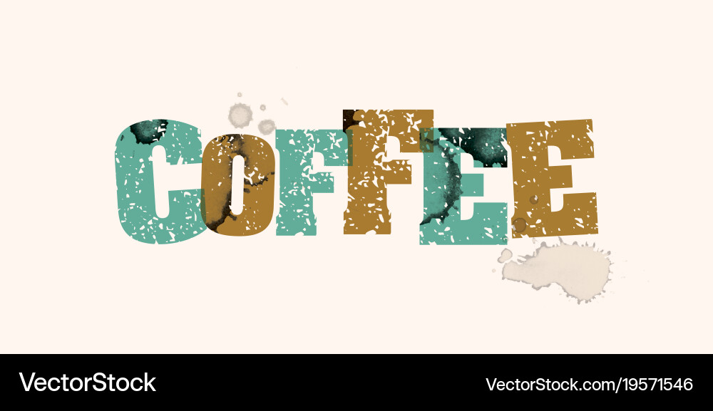 Coffee concept stamped word art Royalty Free Vector Image