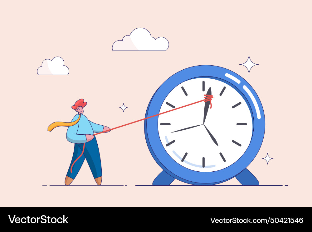 Deadline or time management concept running out Vector Image