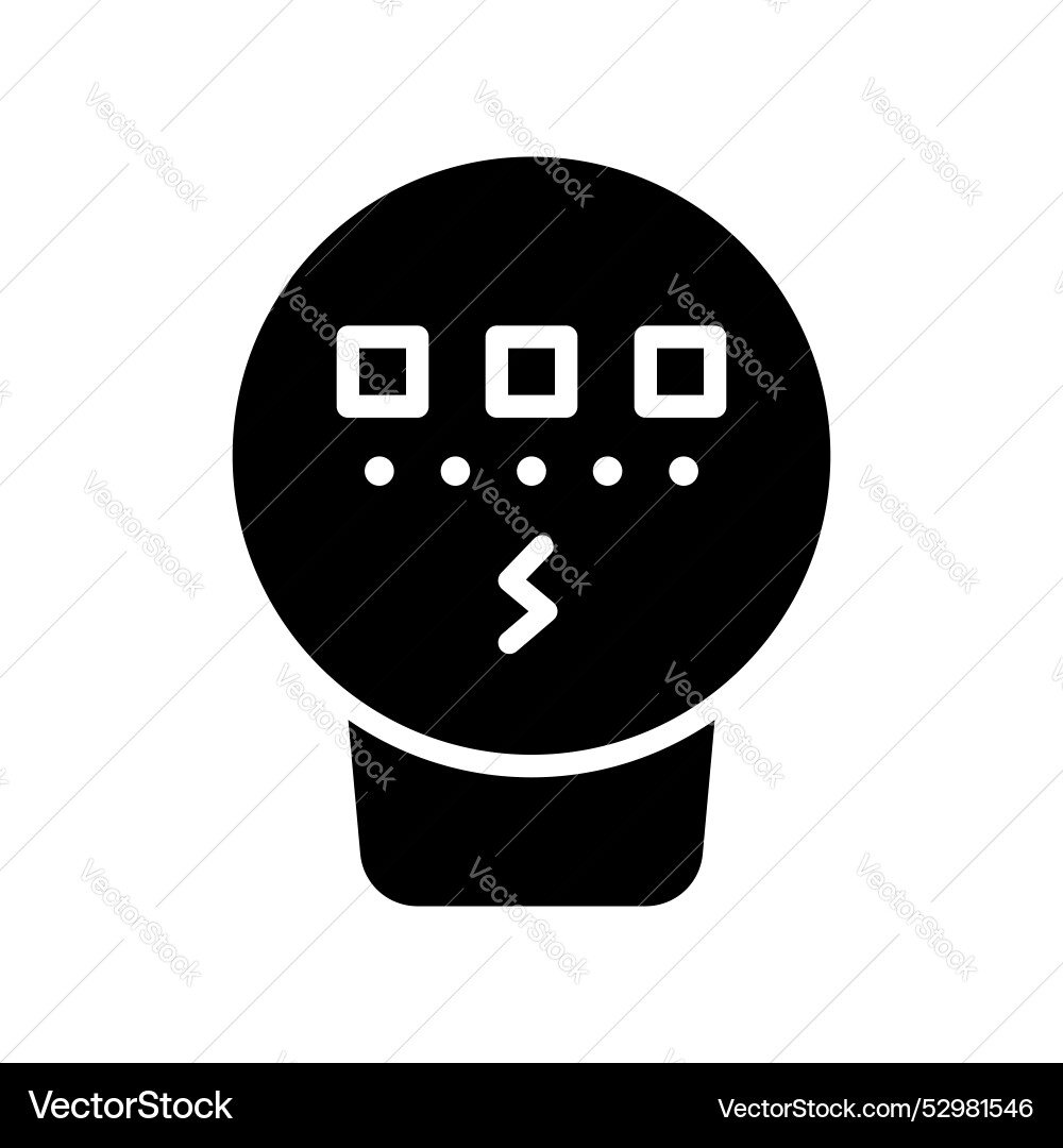 Electric meter icon set utility energy counter Vector Image