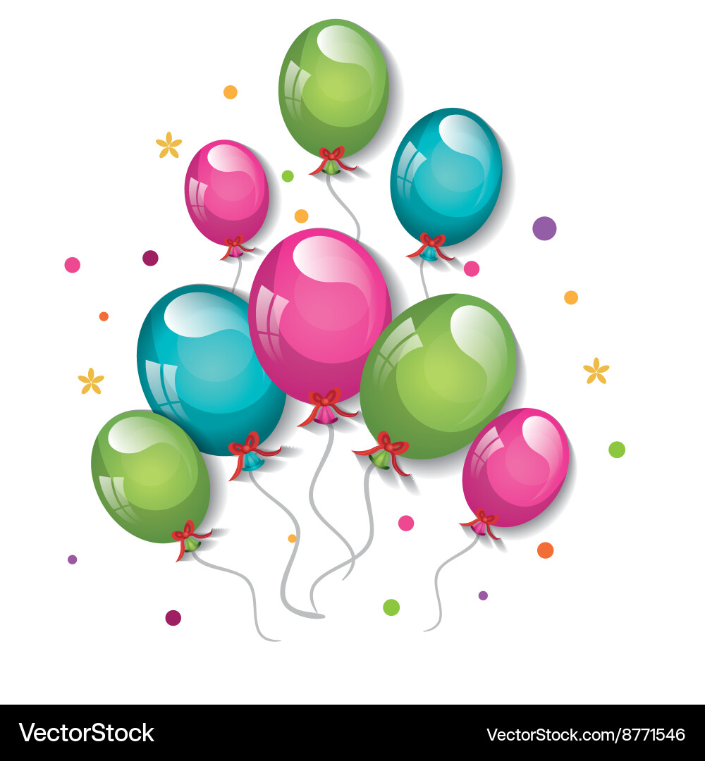 Party balloons design Royalty Free Vector Image