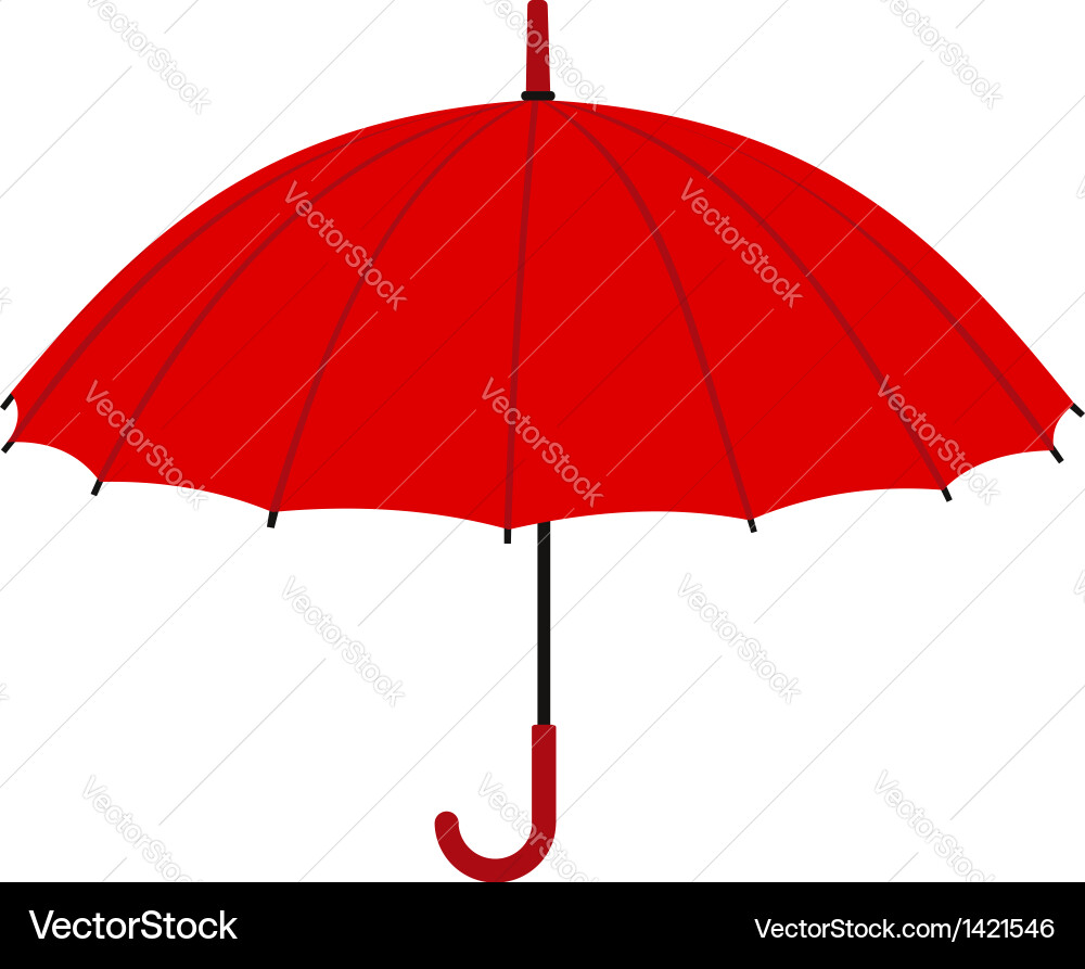 Red umbrella Royalty Free Vector Image - VectorStock
