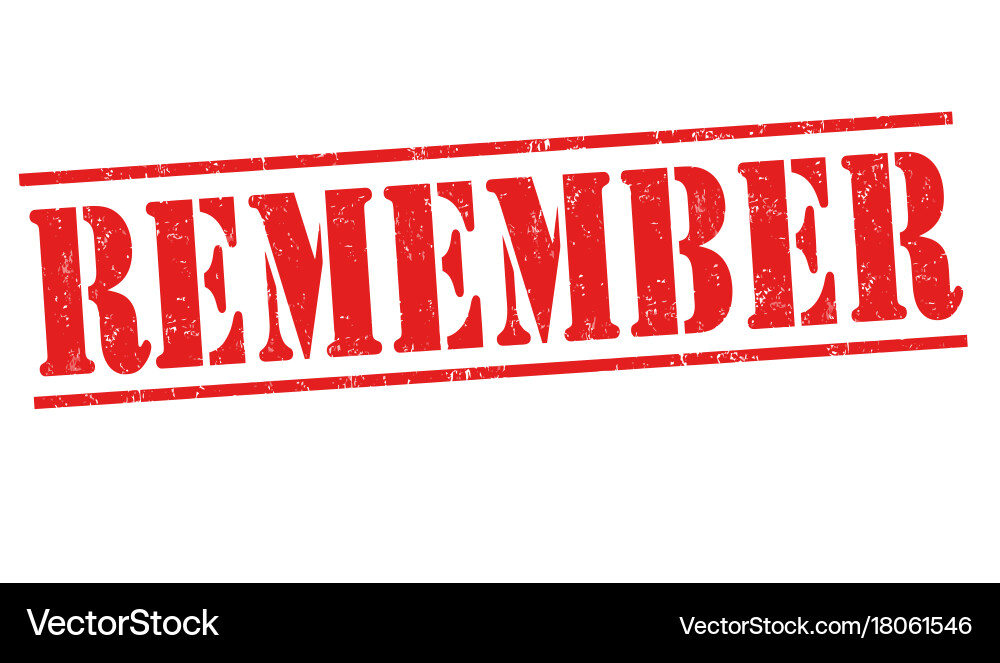 Remember sign or stamp Royalty Free Vector Image