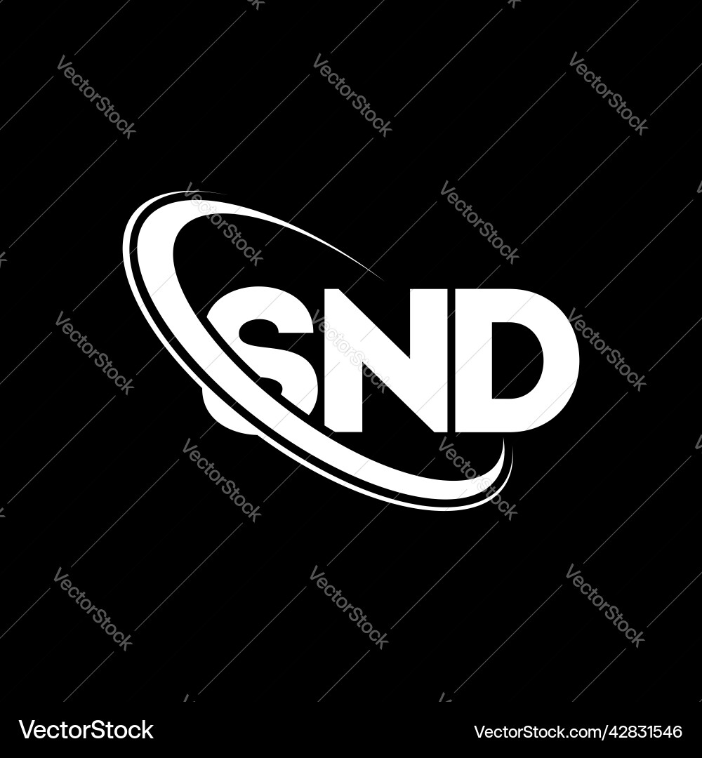 Snd logo letter design Royalty Free Vector Image