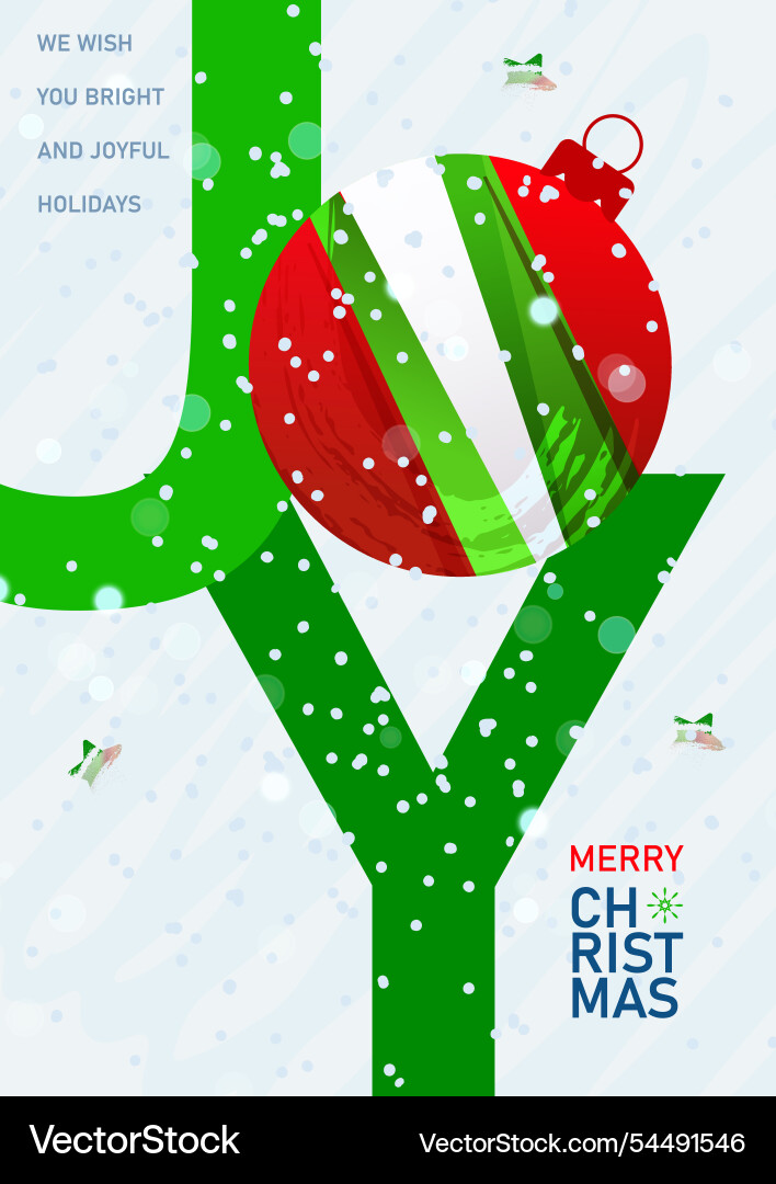 Year card in bright festive colors Royalty Free Vector Image