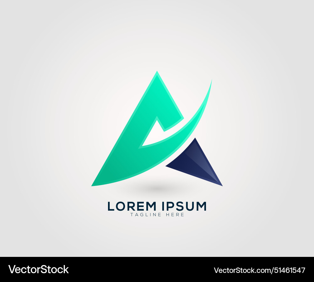 A letter logo design template Royalty Free Vector Image