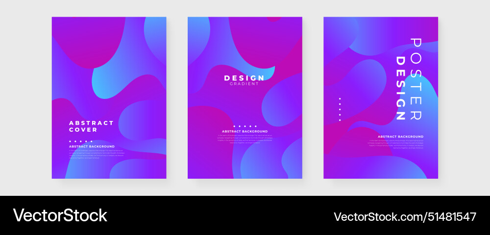 Blue and purple violet abstract gradient poster Vector Image