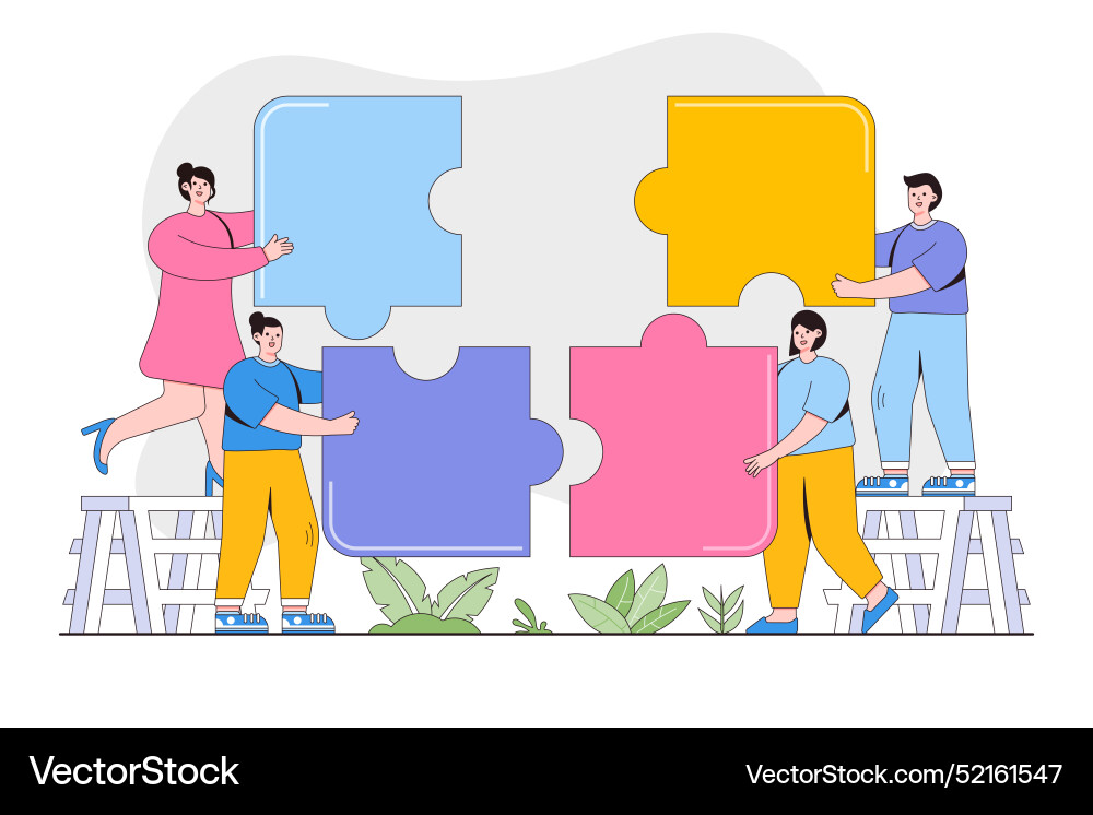 Business teamwork cooperation partnership concept Vector Image