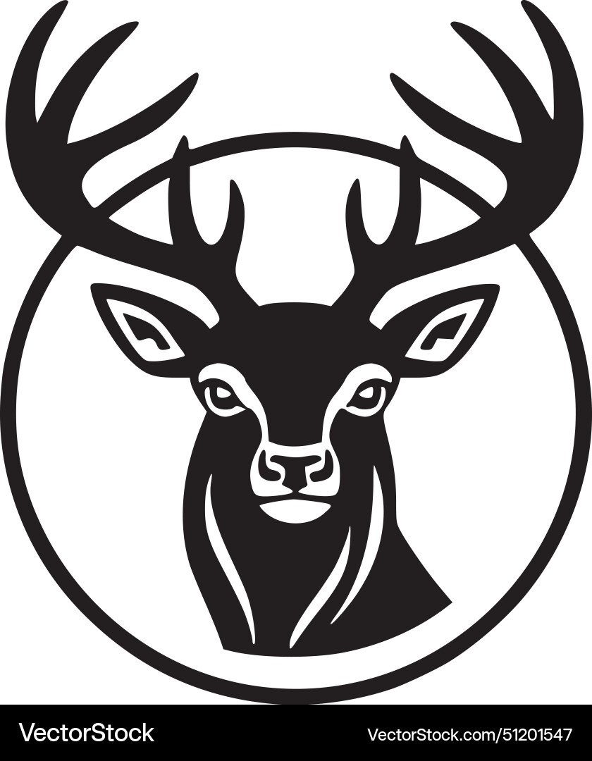 Dear - black and white Royalty Free Vector Image