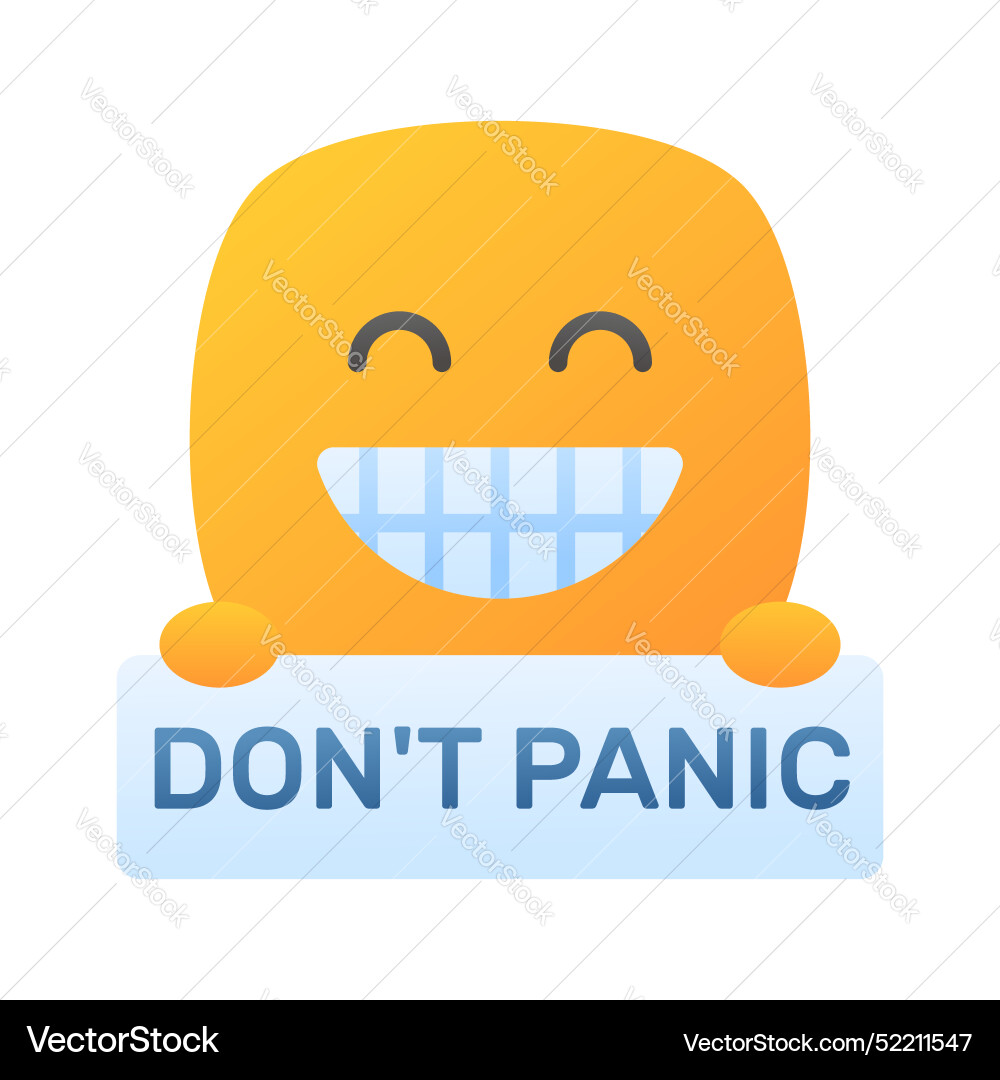 Dont panic Royalty Free Vector Image - VectorStock