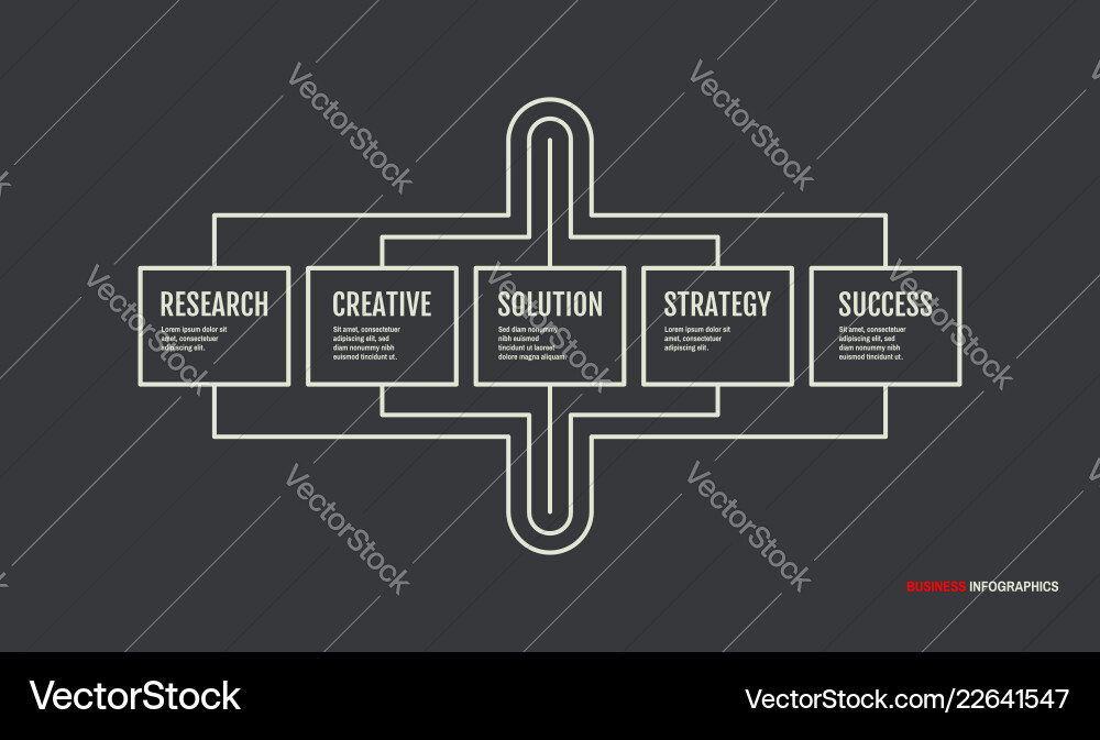 Infographic design with 5 steps goal solution Vector Image