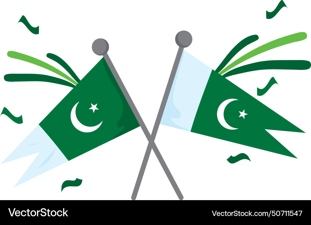 Pakistan Tag Flaggen Lizenzfreies Vektorbild