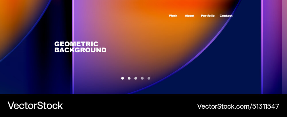 Round triangles and squares web site page template
