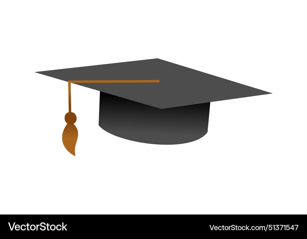 Square academic cap design Royalty Free Vector Image