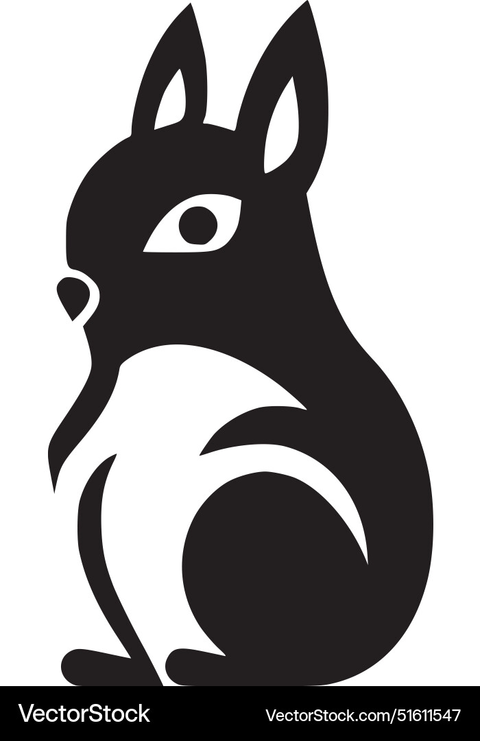 Squirrel - minimalist and simple silhouette Vector Image