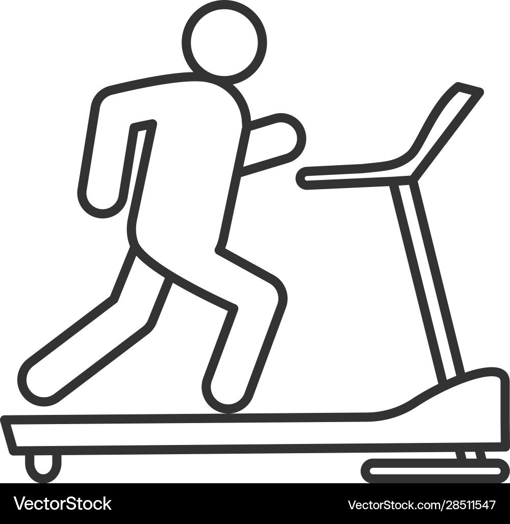 Treadmill linear icon Royalty Free Vector Image