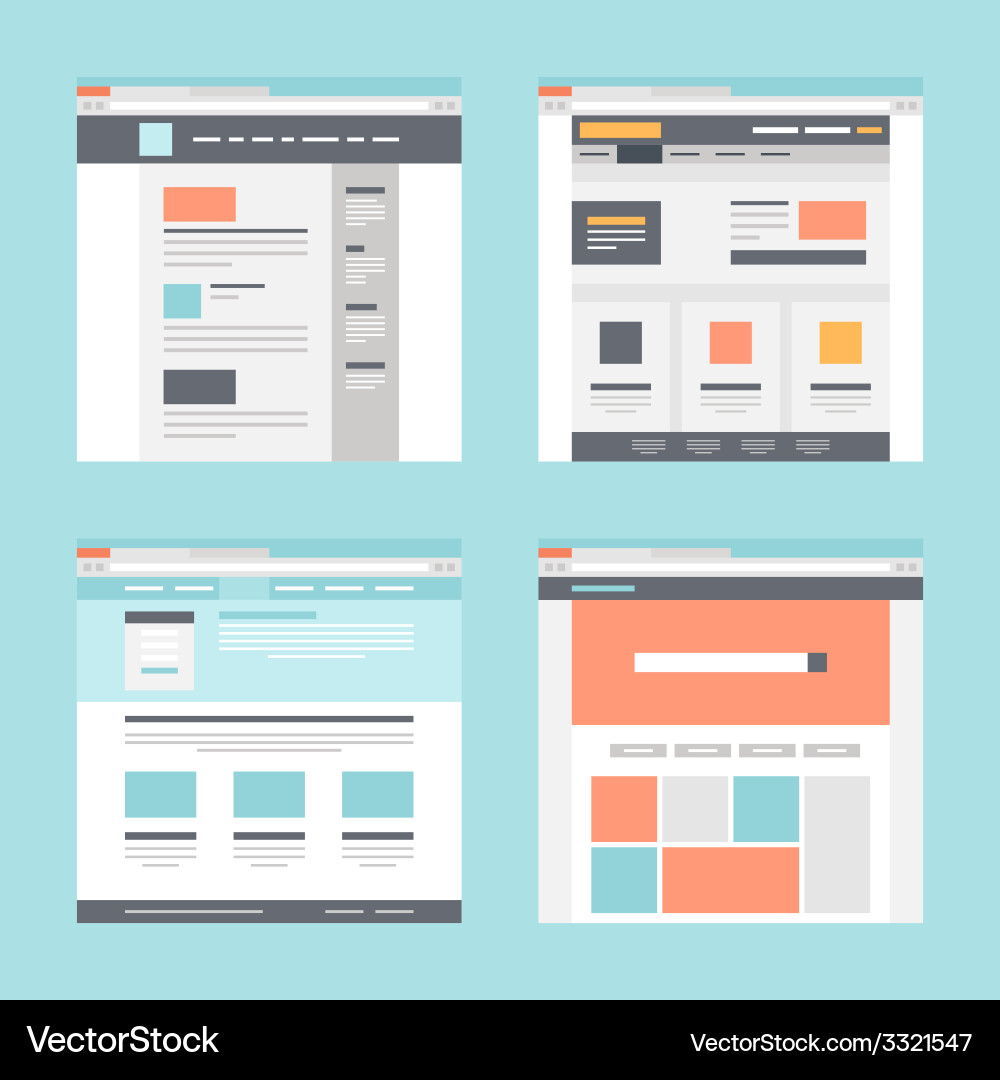 Web template Royalty Free Vector Image - VectorStock