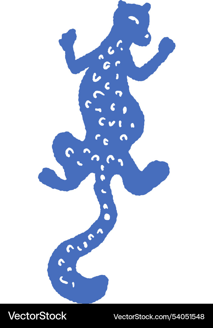 Abstract blue leopard – Royalty-Free Vector | VectorStock