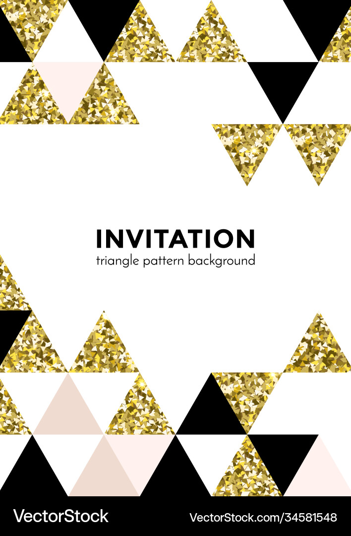 Abstract geometric gold pattern background Vector Image