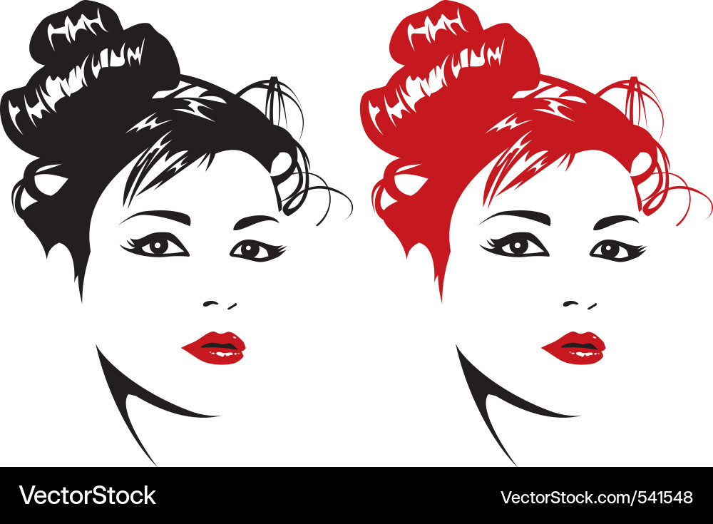 Beautiful girl face Royalty Free Vector Image - VectorStock