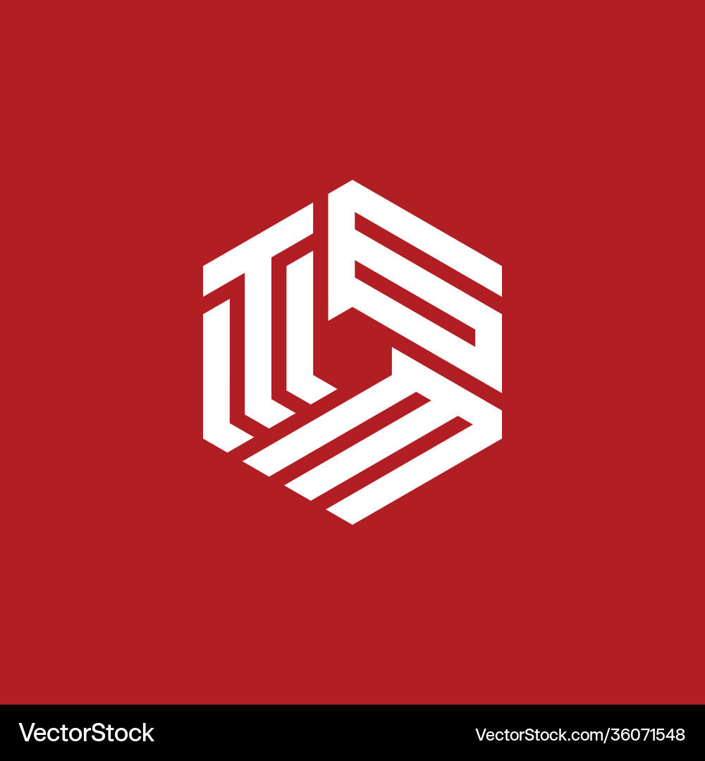 Creative initial letter tgm logo design concept Vector Image