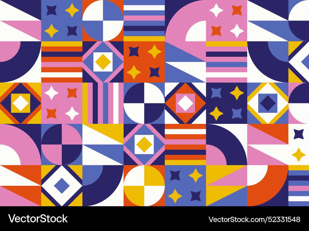 Flat geometric pattern background Royalty Free Vector Image