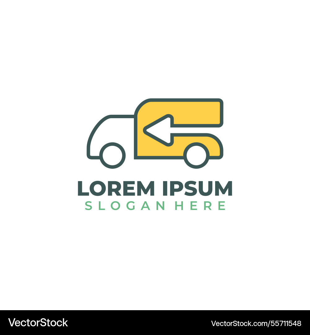 Freight truck logo combination icon Royalty Free Vector