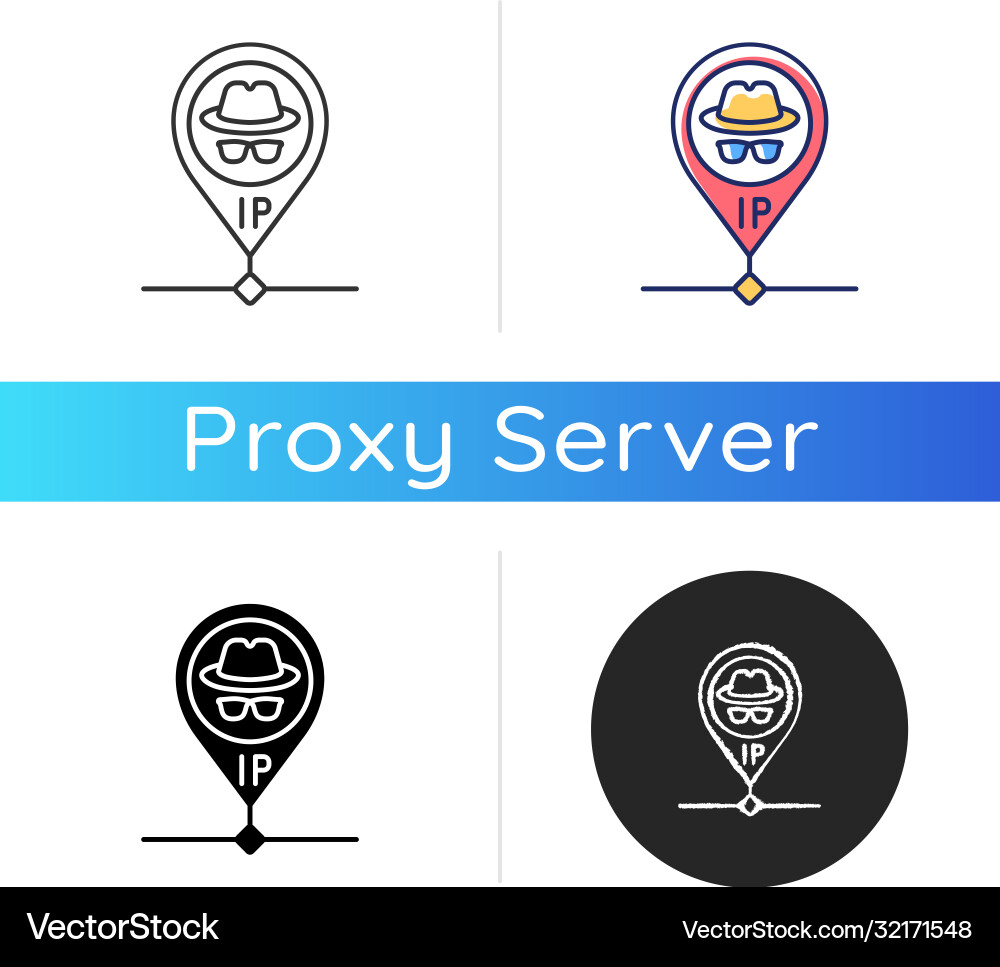 Hidden ip address icon Royalty Free Vector Image