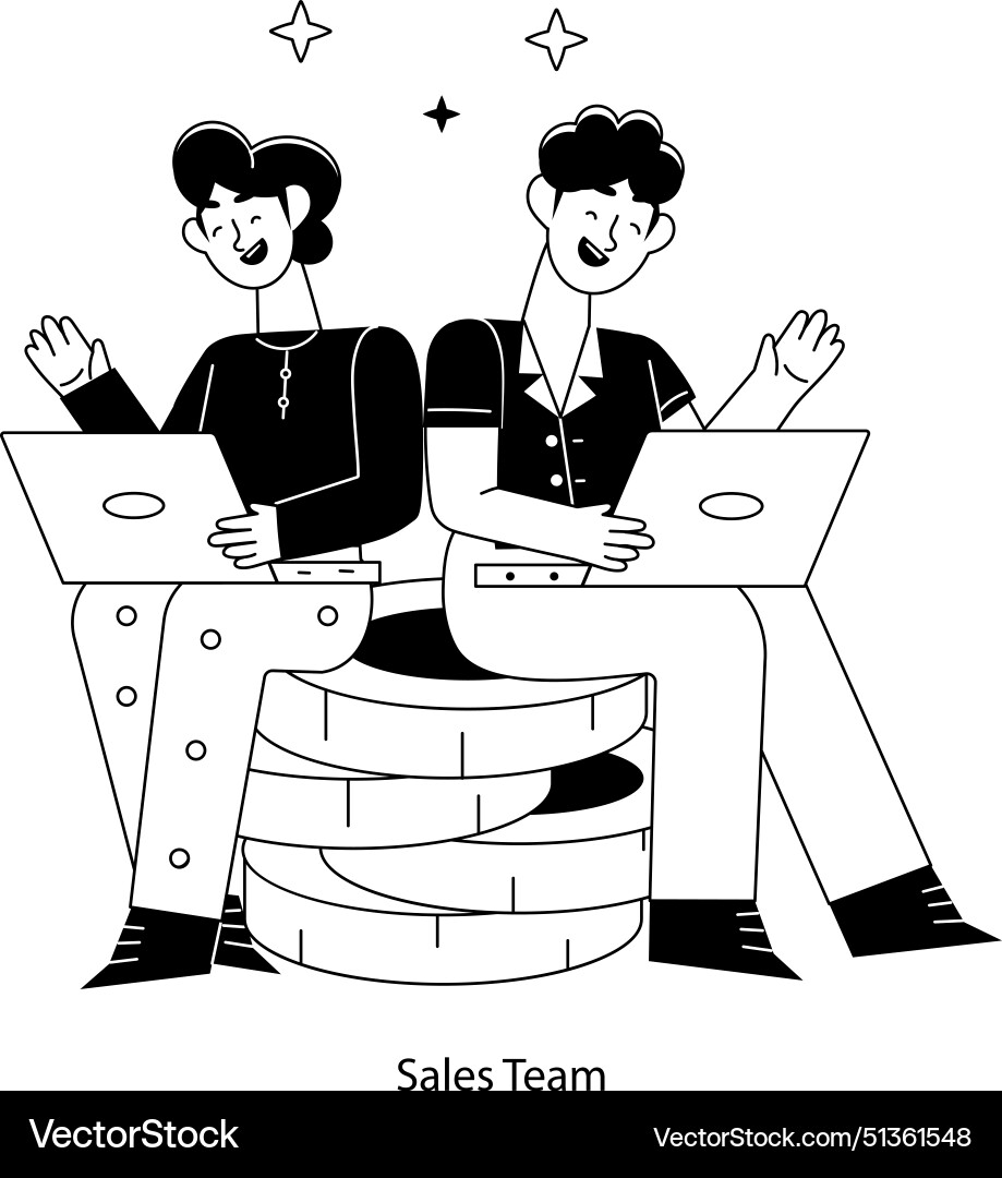 Sales team Royalty Free Vector Image - VectorStock
