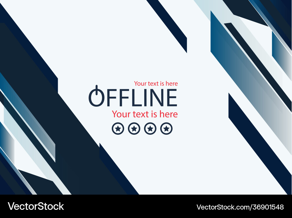 Simple and clean offline background design Vector Image