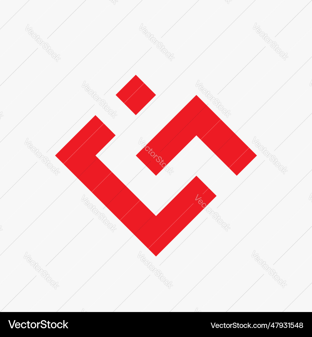 Square geometric letter g logo Royalty Free Vector Image