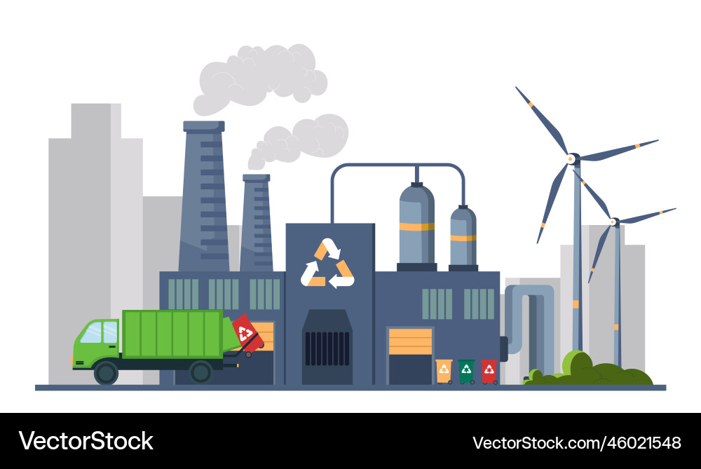 Waste Management & Recycling Concept Vector Image