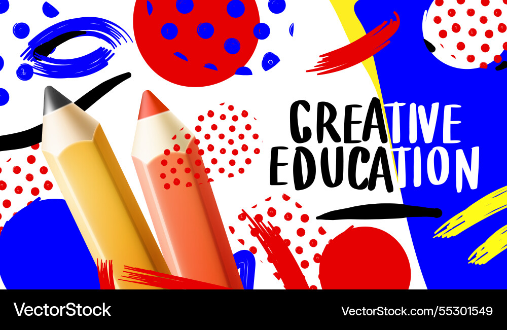 Abstract School & Creativity Royalty Free Vector Image