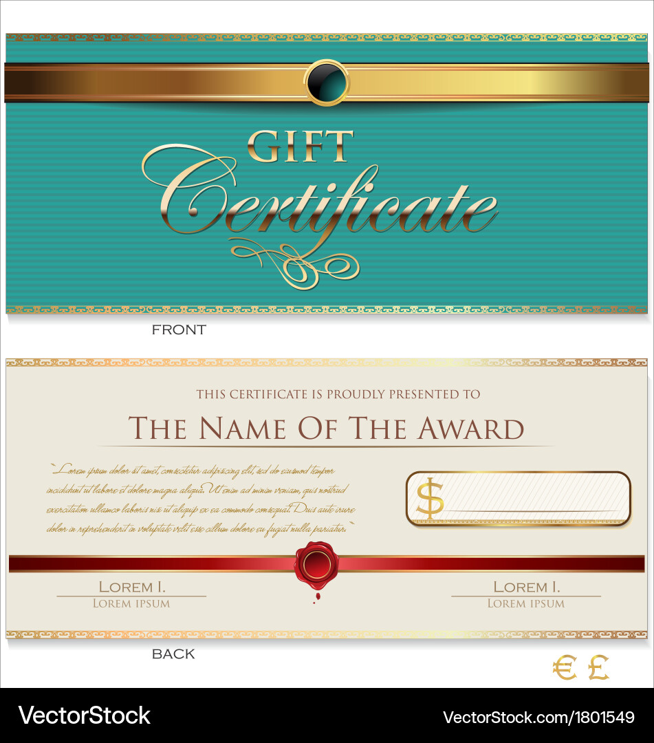 Gift certificate Royalty Free Vector Image - VectorStock