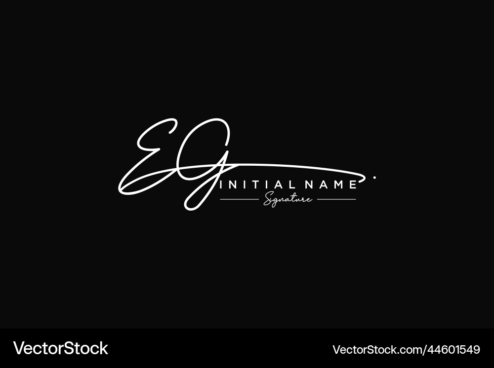 Initial eg signature logo template hand drawn Vector Image