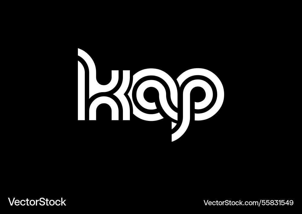 Kap creative unique modern letter logo design Vector Image