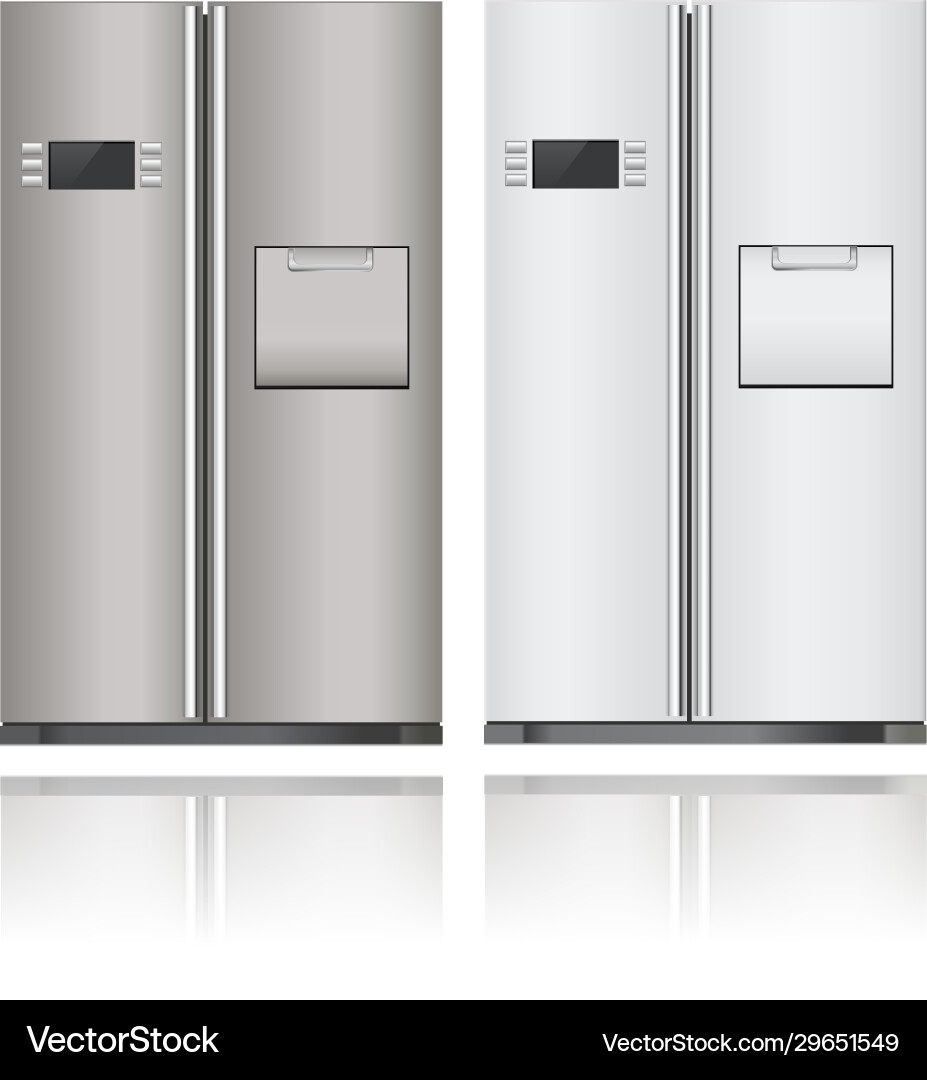 Refrigerators set Royalty Free Vector Image - VectorStock