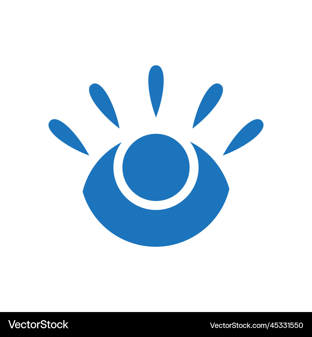 Blue eye icon logo Royalty Free Vector Image - VectorStock