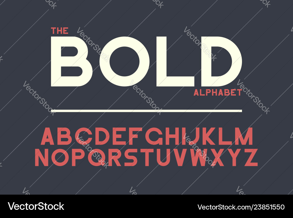 Bold font Royalty Free Vector Image - VectorStock