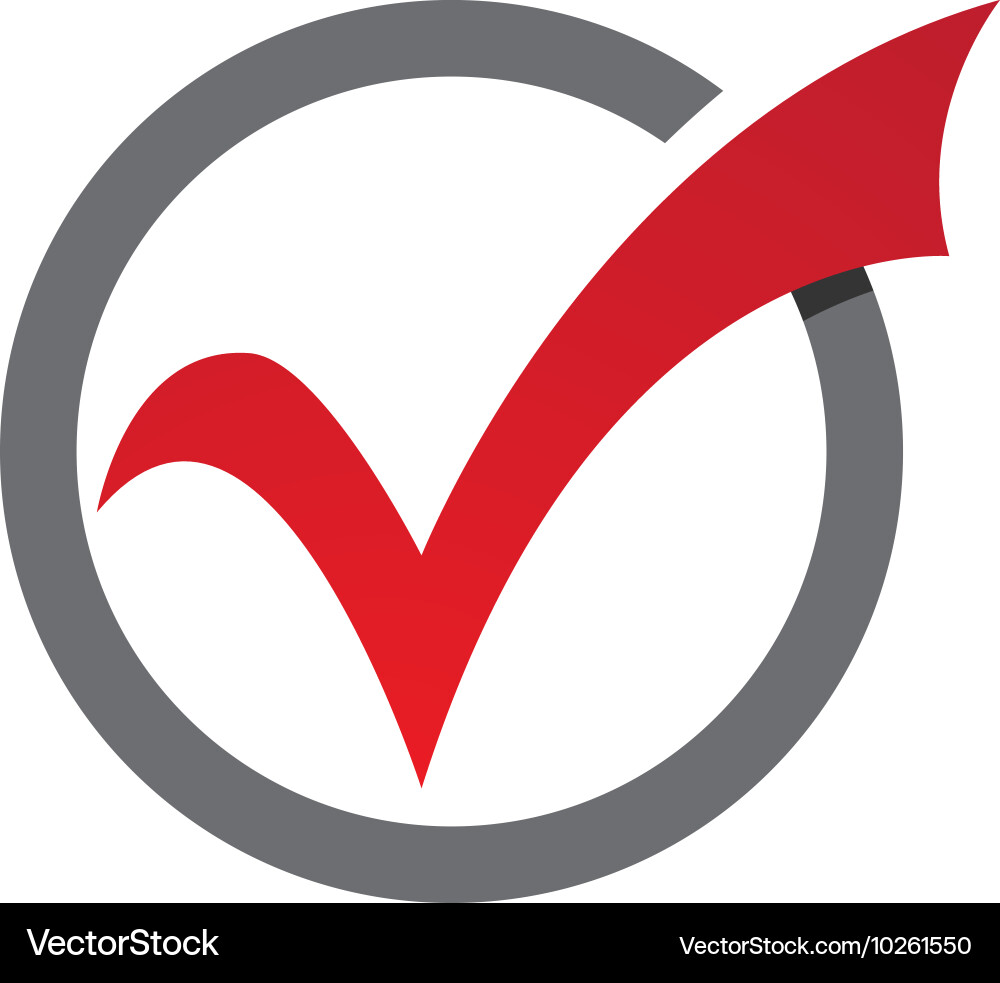 Mark V Logo Vorlage prüfen Lizenzfreies Vektorbild