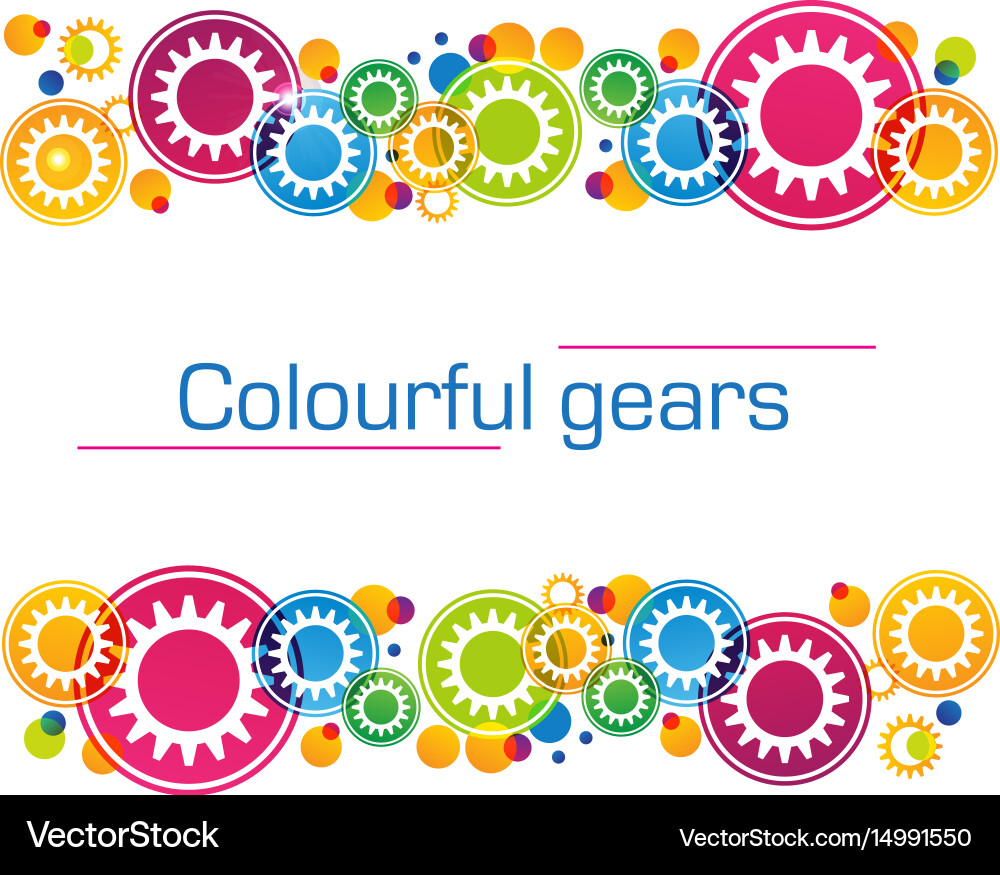 Colorful Gear Abstract Background Royalty Free Vector Image