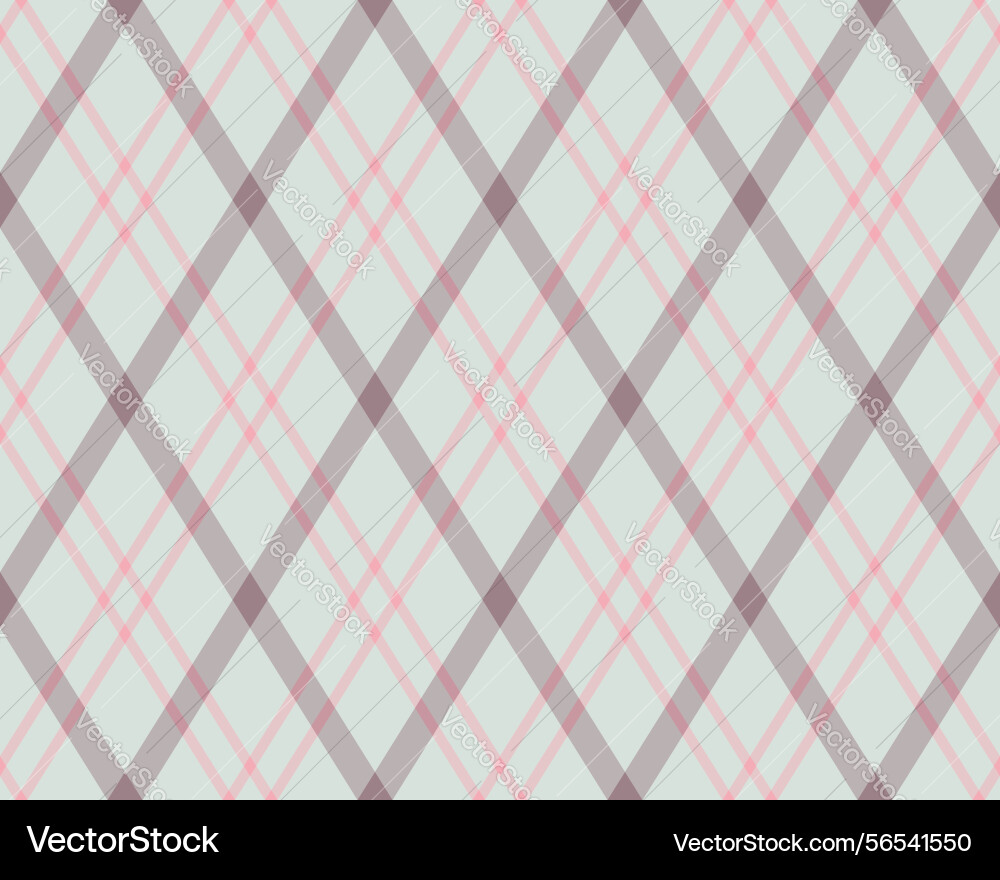 Elegant pink and gray diagonal plaid pattern Vector Image