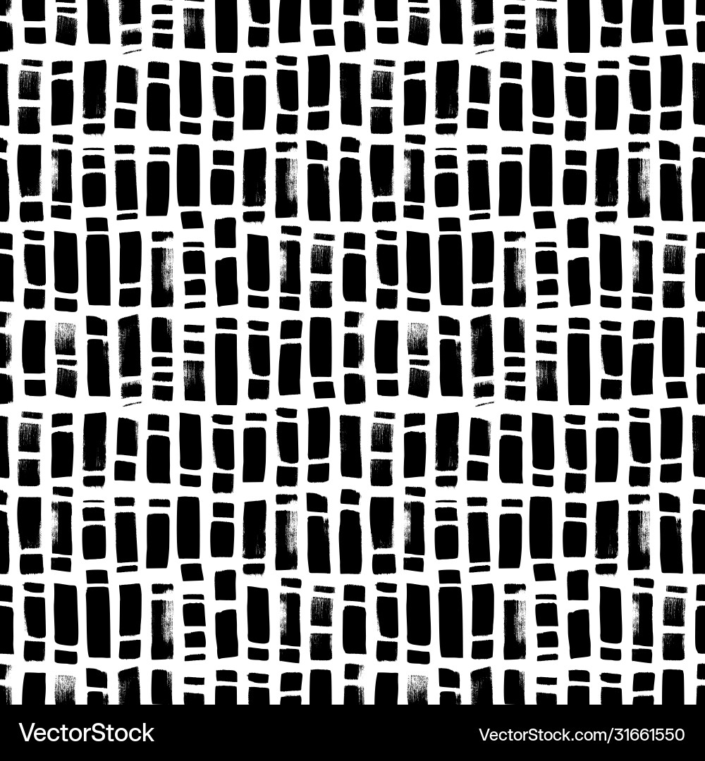 Regular rectangle brush strokes seamless pattern Vector Image
