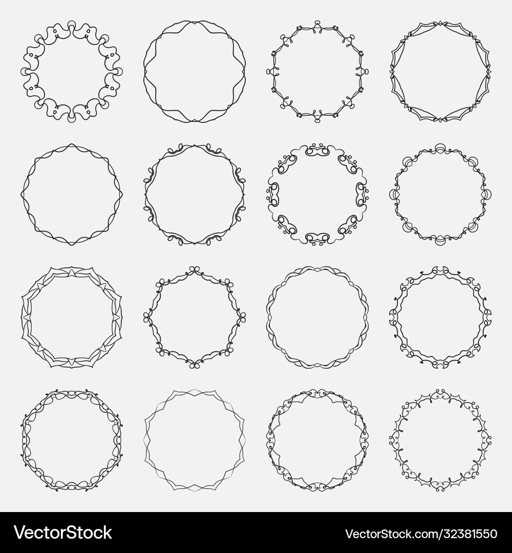 Round frame Royalty Free Vector Image - VectorStock