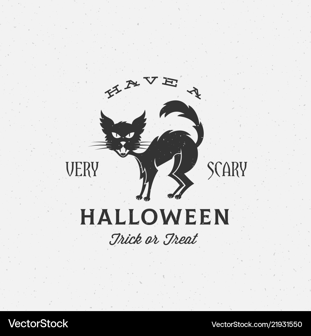Scary halloween label emblem or card Royalty Free Vector