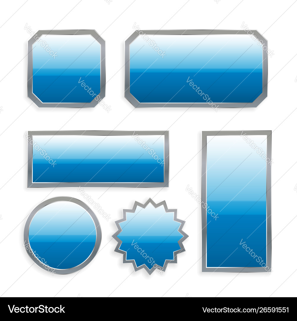 Blue buttons Royalty Free Vector Image - VectorStock